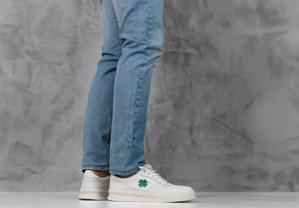 Tênis Couro Branco Barcelona Design | Trevo - Barcelona Design | Site ...