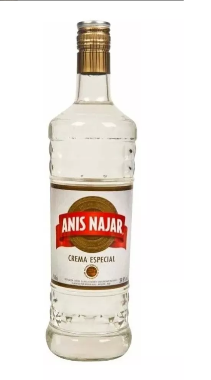 Anisado Licor De Anis Najar Crema 750 ml. Etiqueta Vermelha Original de ...