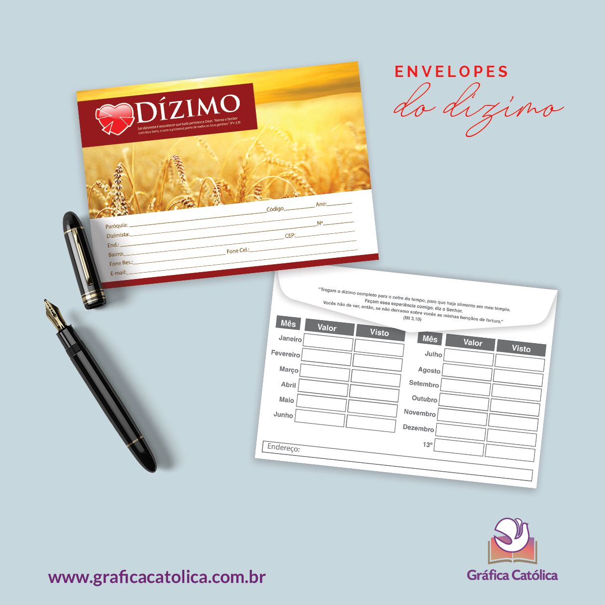 Envelopes do Dízimo, faça a coleta do Dízimo em sua comunidade ...