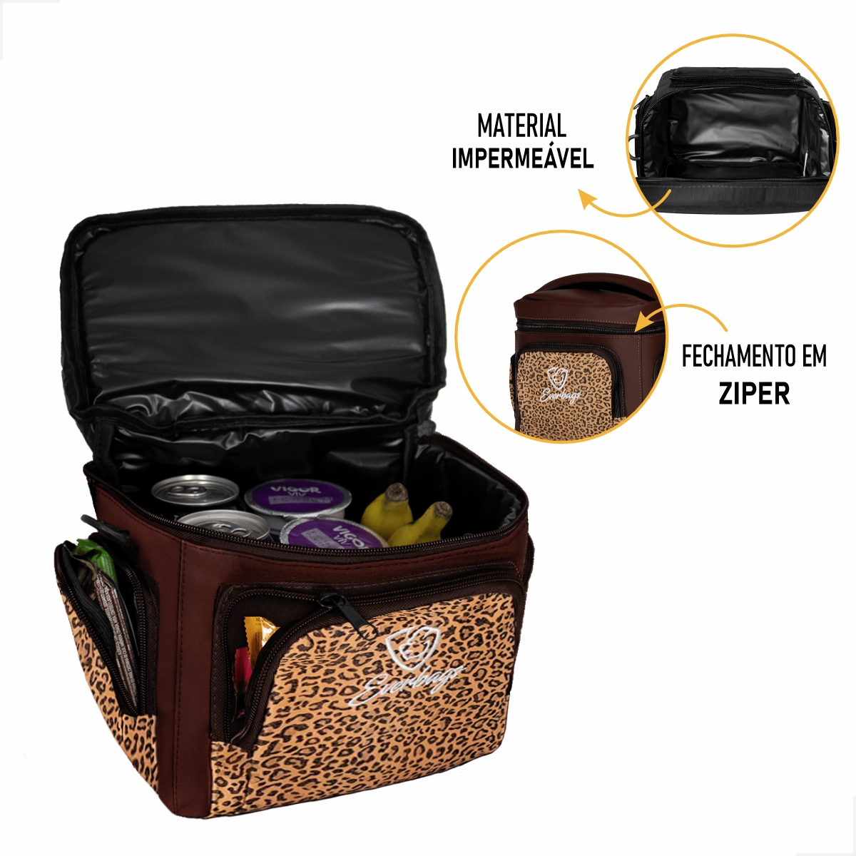 Bolsa Térmica Master Everbags Marrom Onça - EVERBAGS