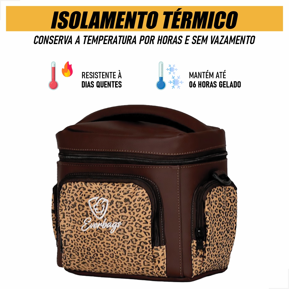 Bolsa Térmica Master Everbags Marrom Onça - EVERBAGS