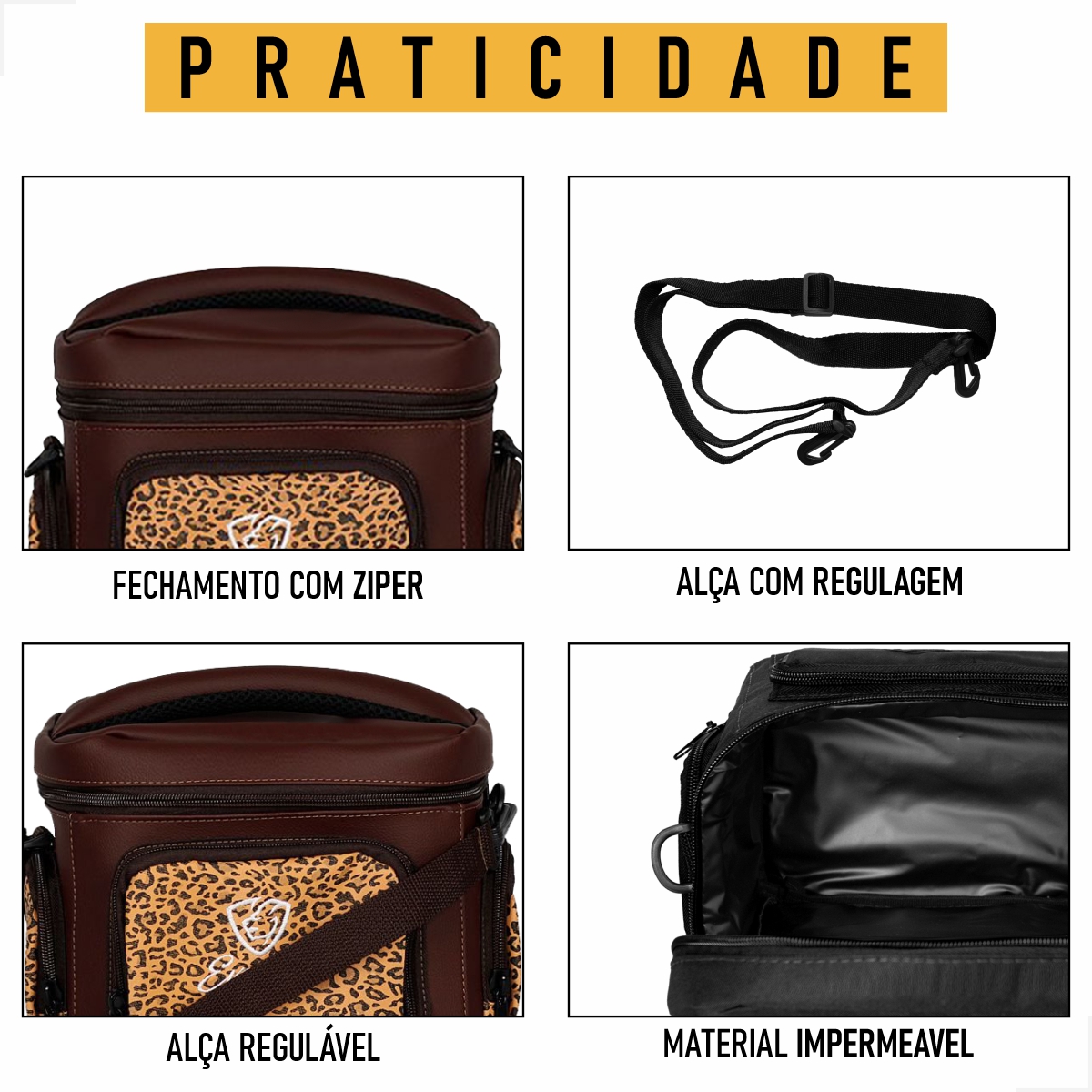 Bolsa Térmica Master Everbags Marrom Onça - EVERBAGS