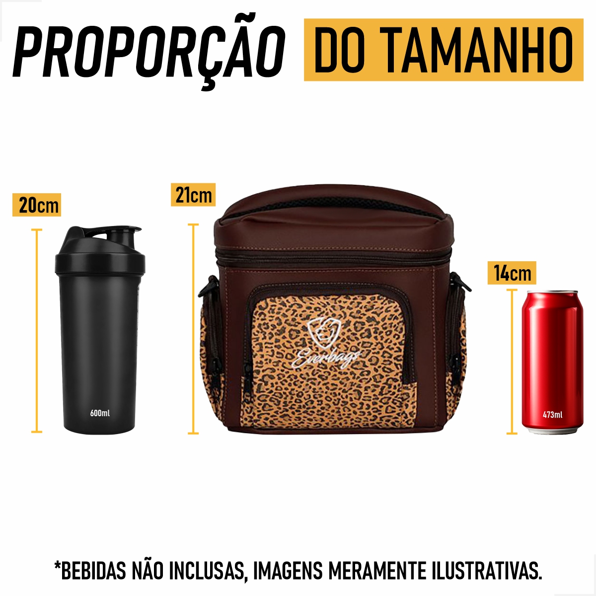 Bolsa Térmica Master Everbags Marrom Onça - EVERBAGS