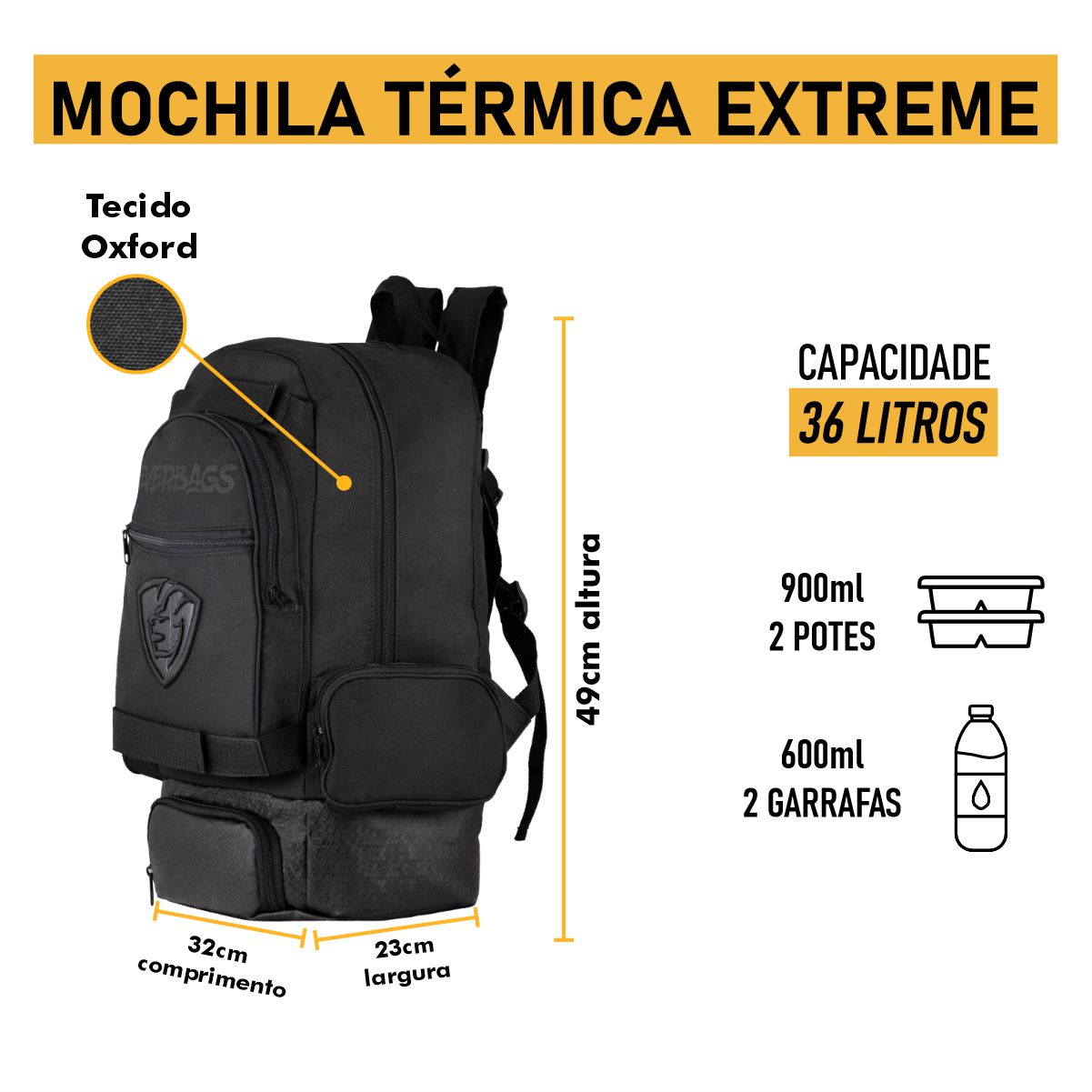Mochila Extreme Black Luxo Everbags - EVERBAGS