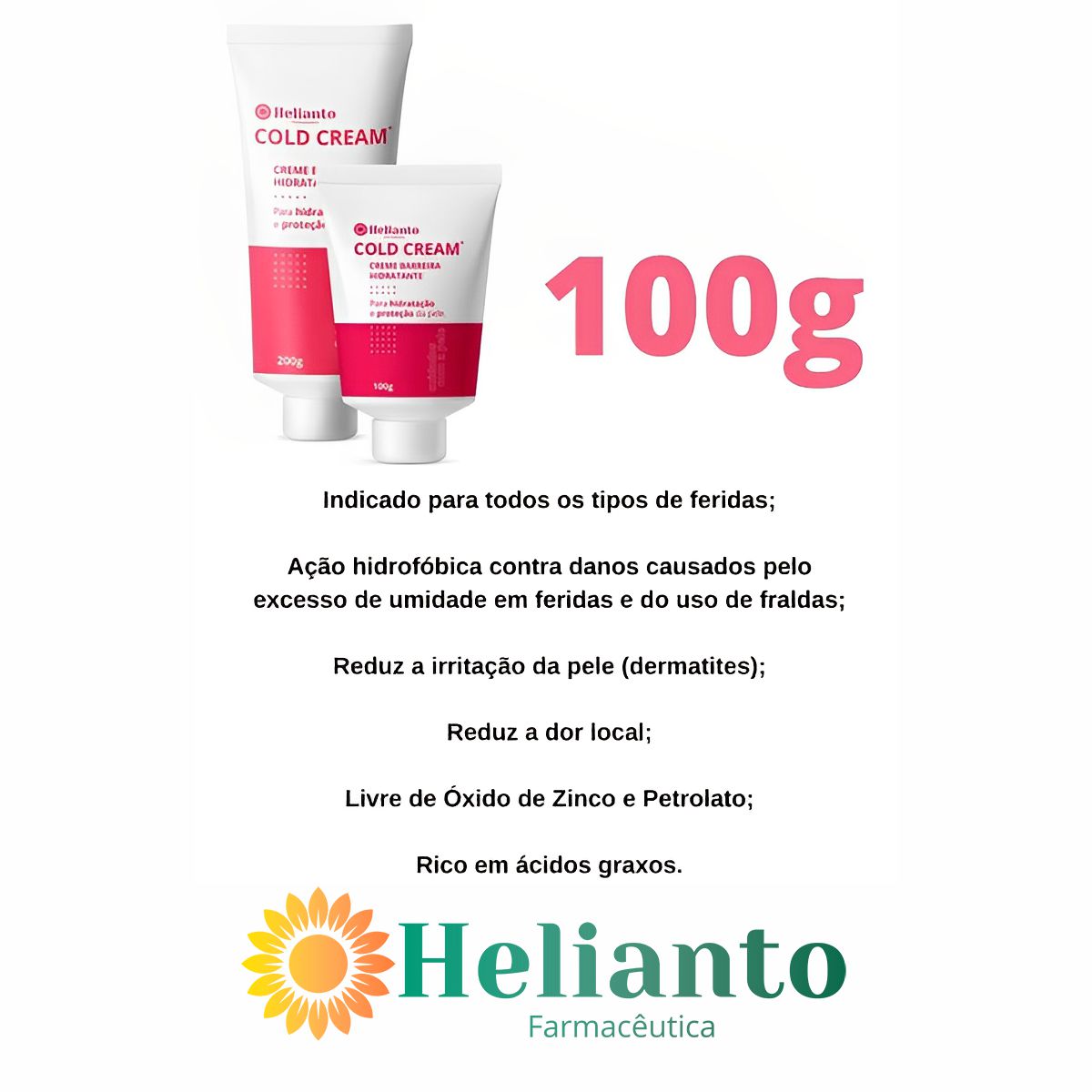 Cold Cream Creme Barreira Protetora da Pele 100g - Helianto - RareMed ...
