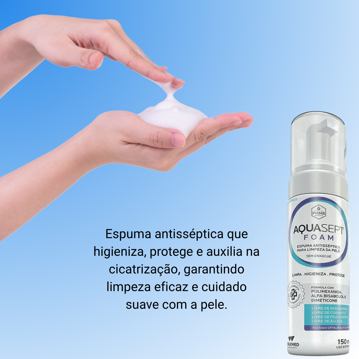 Aquasept Foam Espuma Antisséptica PHMB 0,2% 150ml - Walkmed - RareMed ...