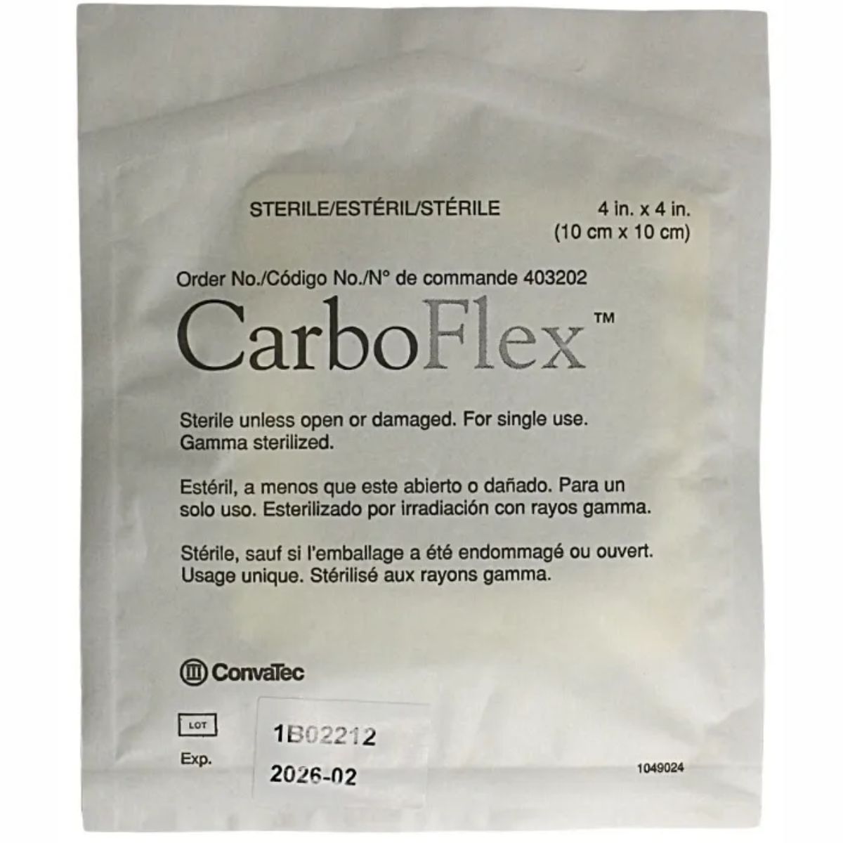 Curativo Carboflex Carvao Ativado Com Alginato De Cálcio E Sódio 10x10 ...