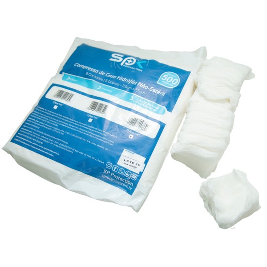 Compressa de Gaze 11 Fios C/500 SP Protection - RareMed Hospitalar