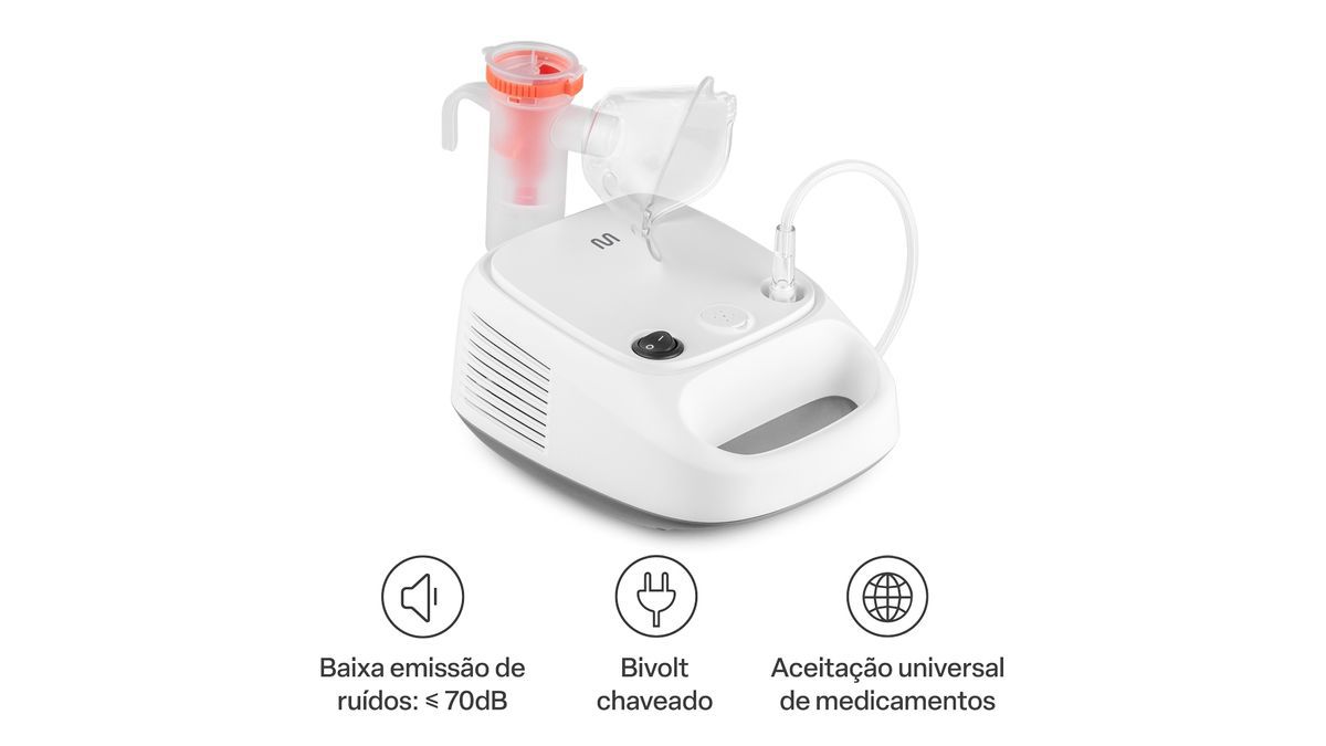 Inalador Compressor - NebPlus Bivolt Multi Saúde - HC110 - RareMed ...