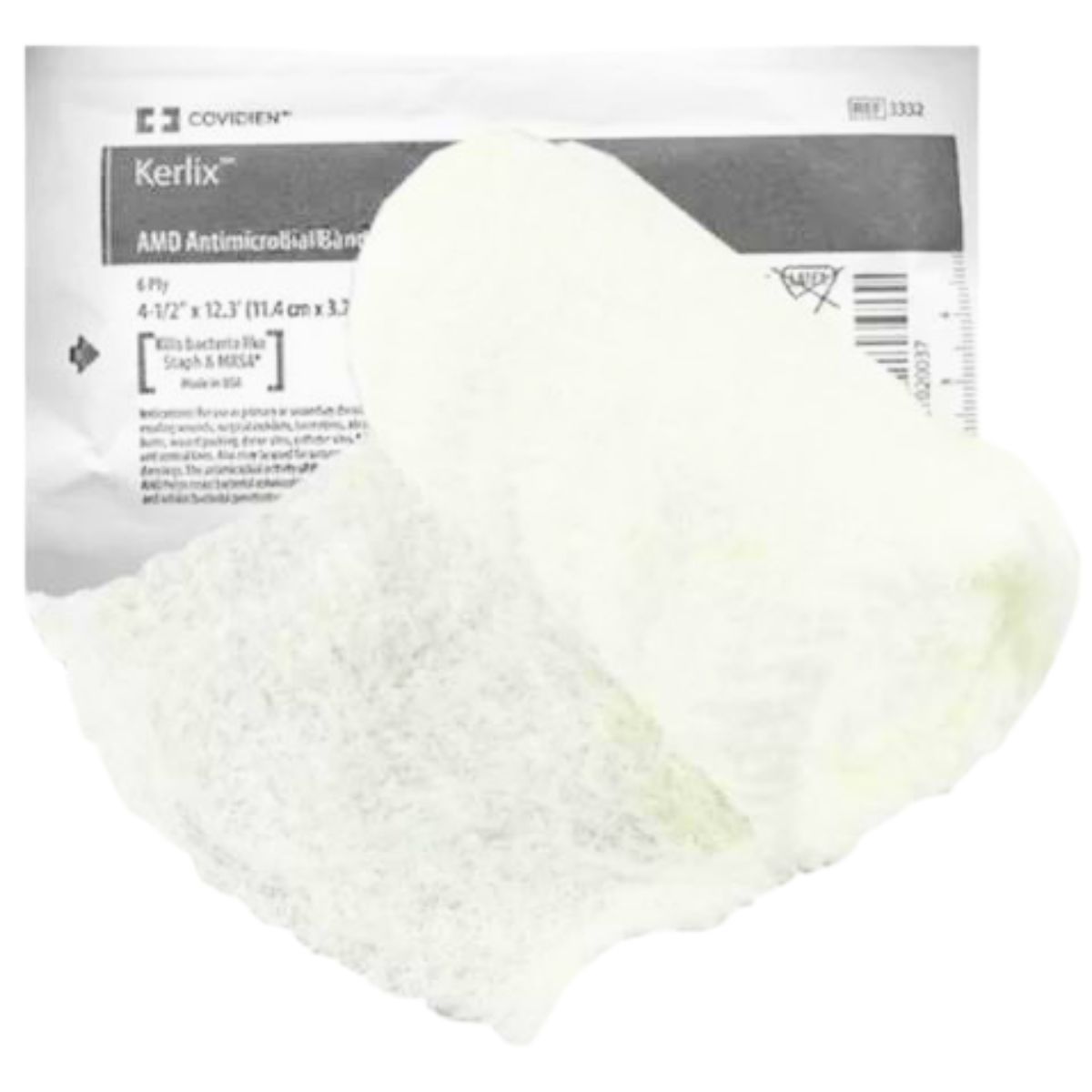 Curativo Compressa de Gase Kerlix 100% Algodão PHMB AMD Rolo 11,4cm x 3 ...