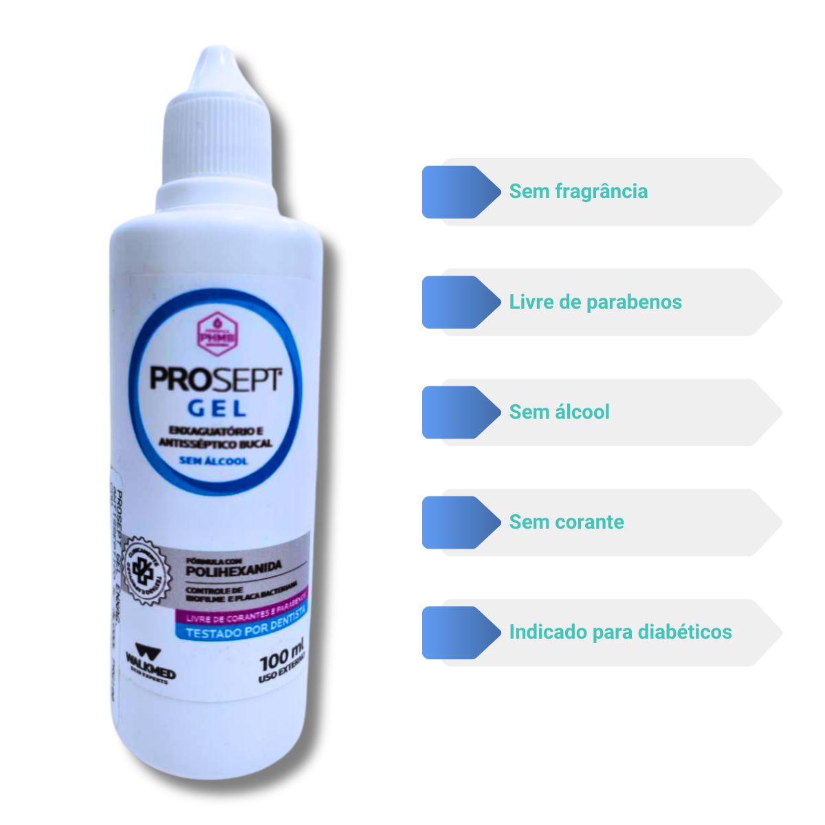 Gel Antisséptico Bucal Prosept 100ml Oral - Walkmed - RareMed Hospitalar