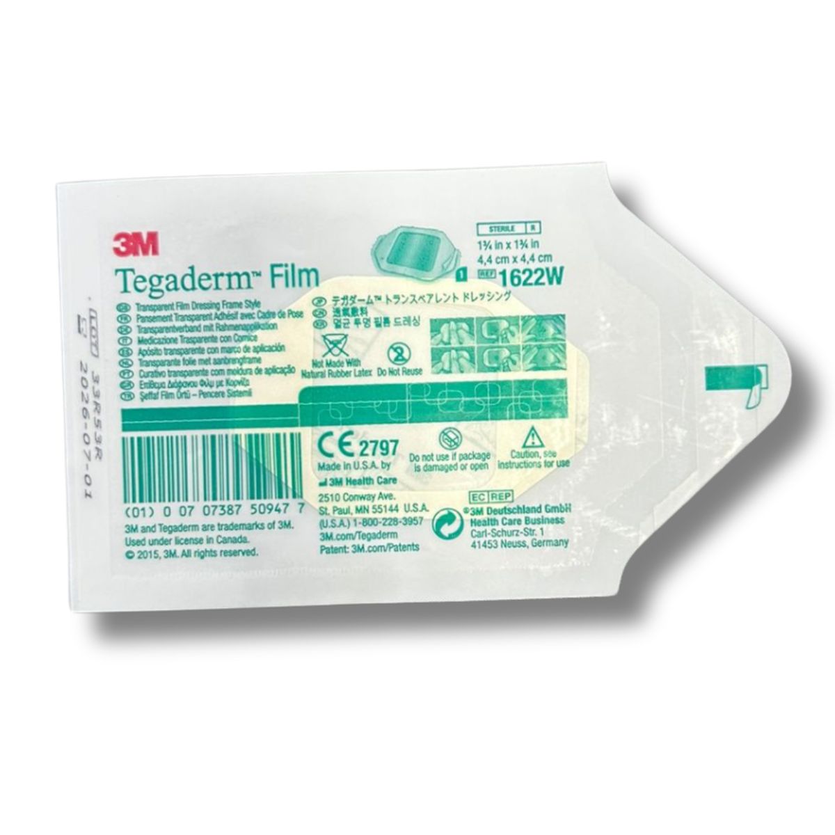 Curativo Filme Transparente Estéril Tegaderm 4,4cm x 4,4cm - 3M - RareMed Hospitalar