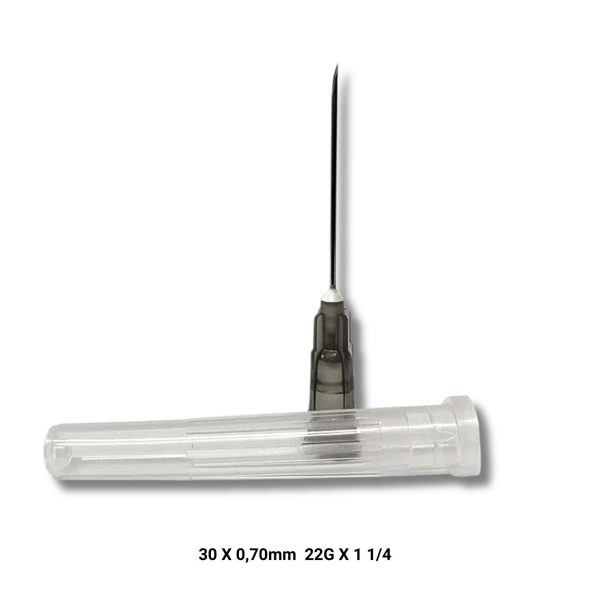 Agulha Hipodérmica Descartável (100UN) - SR - 30 x 0,70mm (22G x 1 1/4) - RareMed Hospitalar