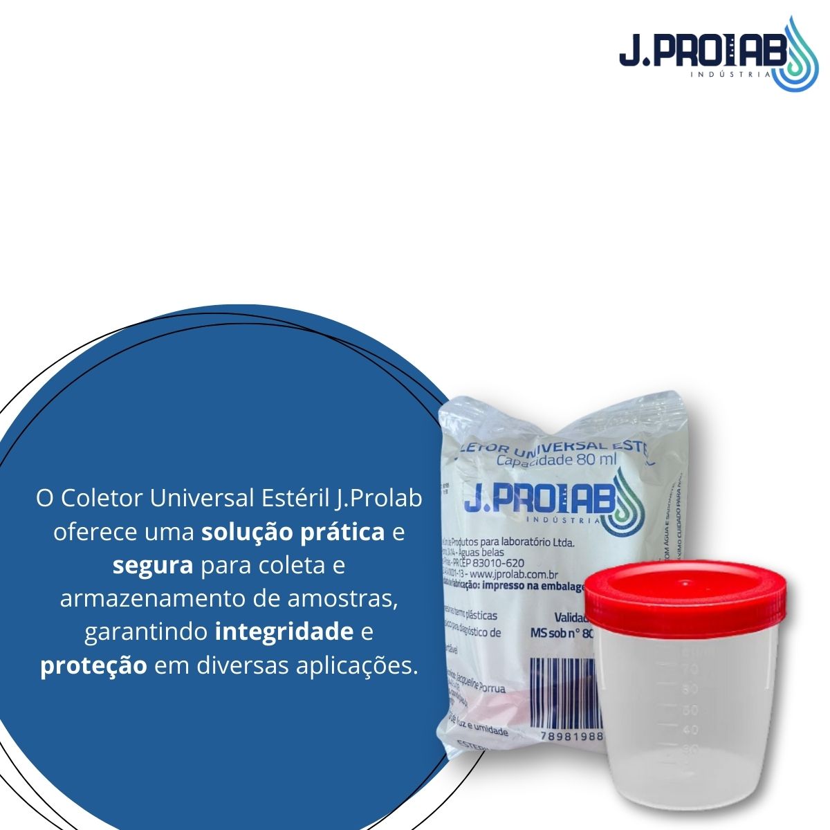 Coletor de Urina Universal Estéril Graduado 80ml - J.Prolab - RareMed ...