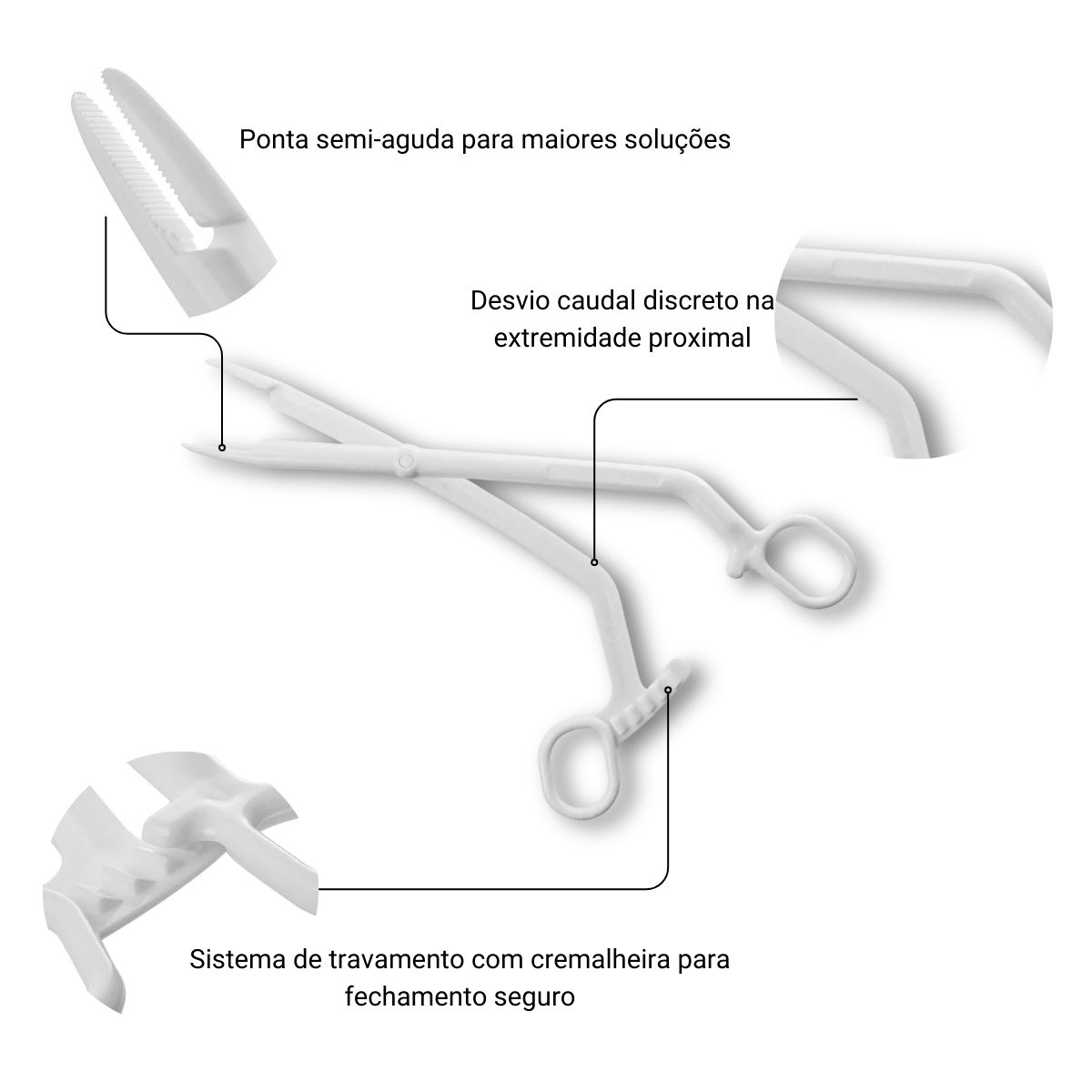 Pinça Cheron Estéril Descartável - Kolplast - RareMed Hospitalar