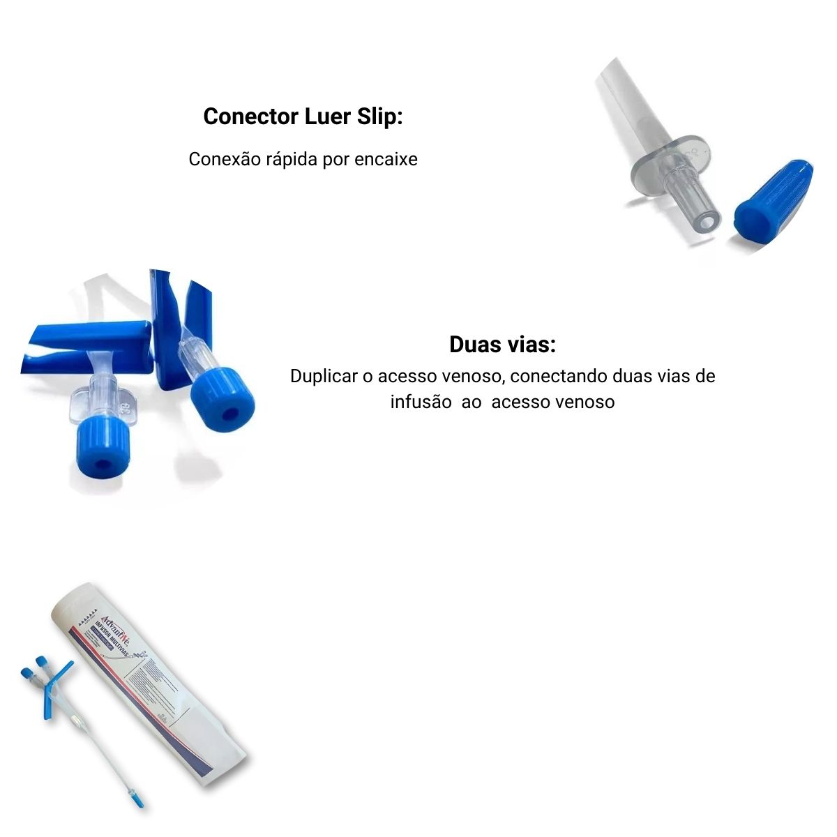 Equipo Multivias 2 Vias c/ Clamp Fexível Luer Slip- Un - Advantive ...