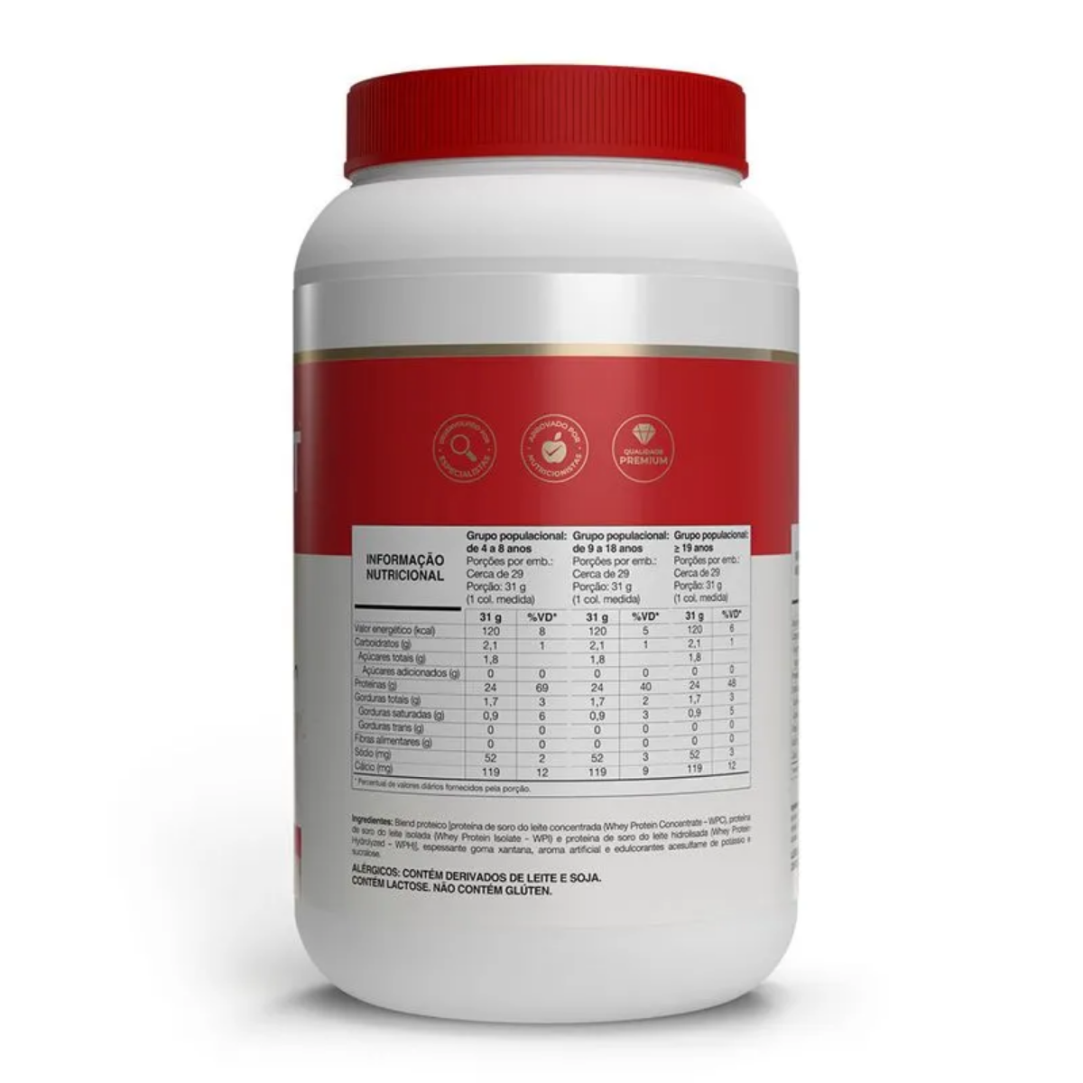 Whey Fort 3W - 900g Frutas Vermelhas - Vitafor - RareMed Hospitalar