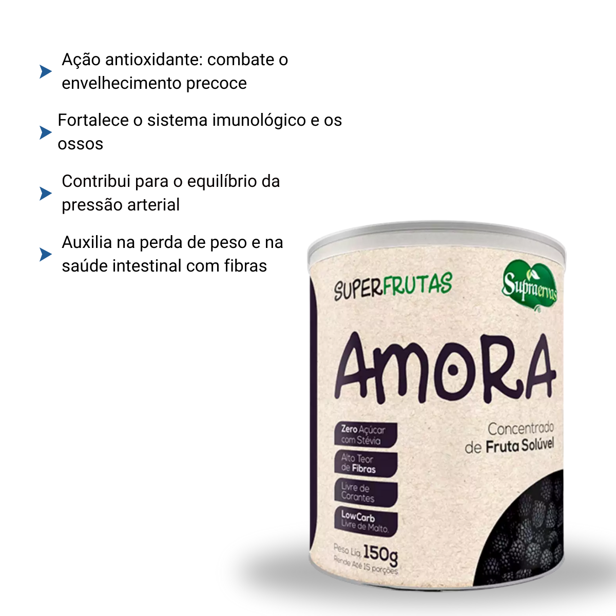 Amora Concentrado Solúvel 150gr - Supraervas - RareMed Hospitalar