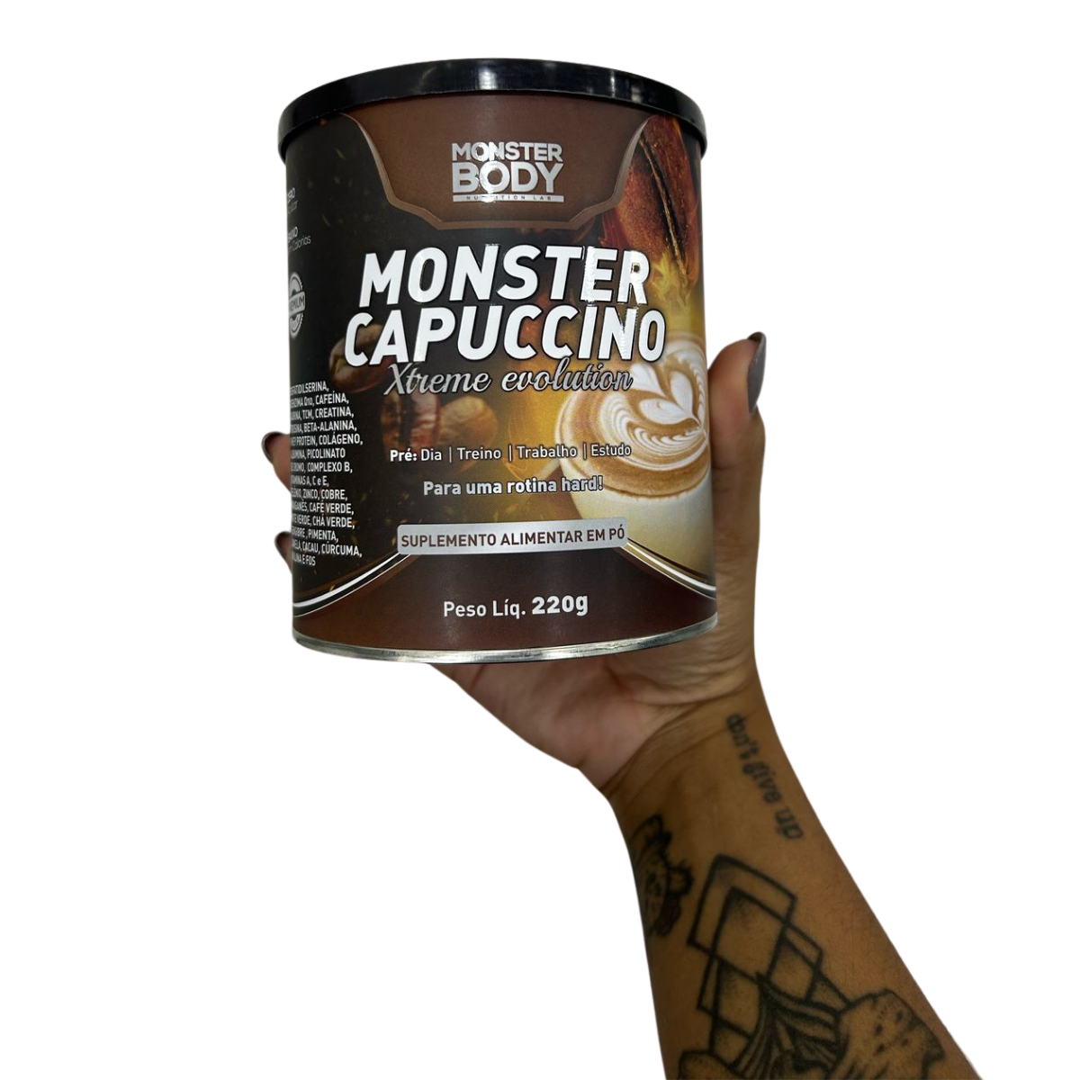 Monster Cappuccino Xtreme Evolution 220g - Monster Body - Supraervas - RareMed Hospitalar