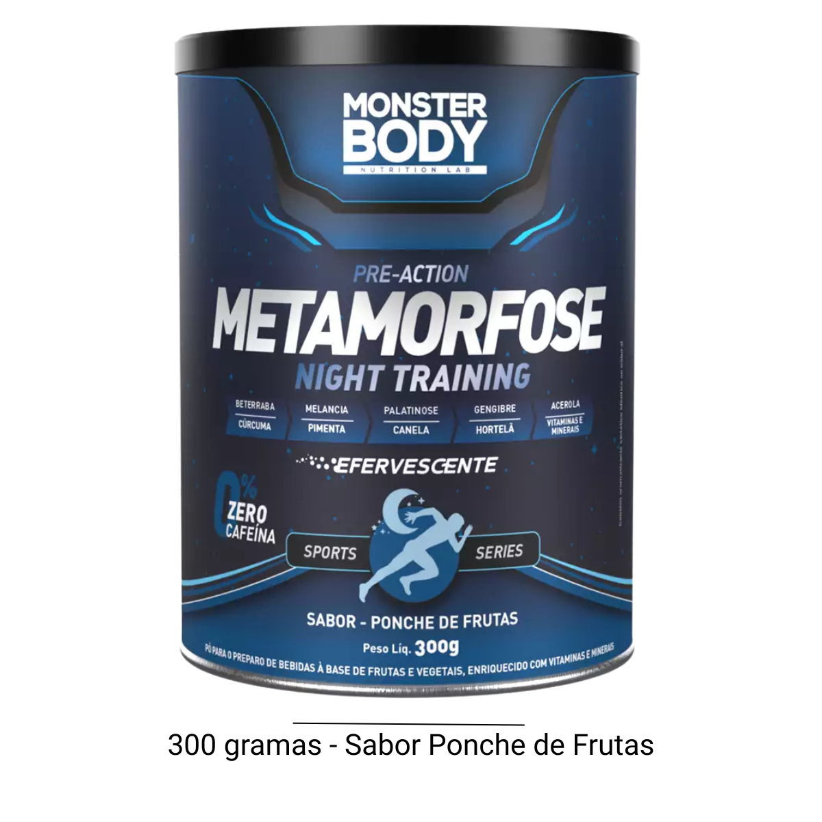 Metamorfose Pré- Treino Night Training 0% Cafeína 300gr- Monster Body ...