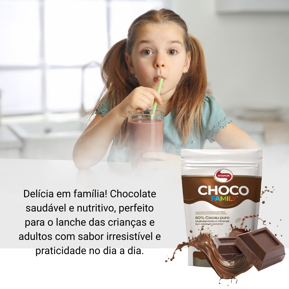 Choco family - Pouch 240g - Vitafor - RareMed Hospitalar