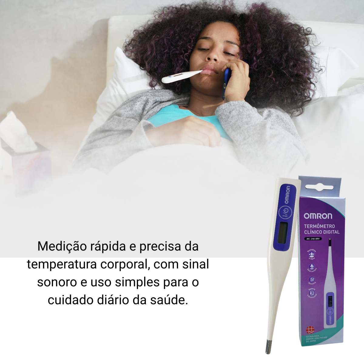 Termômetro Clínico Digital Branco - Omron - RareMed Hospitalar
