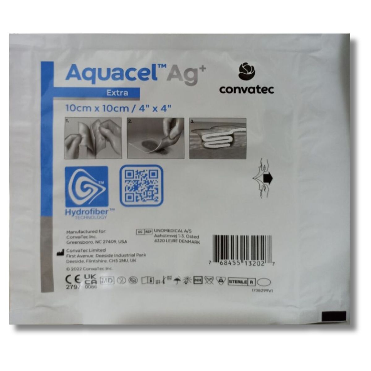 Curativo Aquacel AG+ EXTRA Hidrofibra com Prata Convatec - 1 Unidade ...