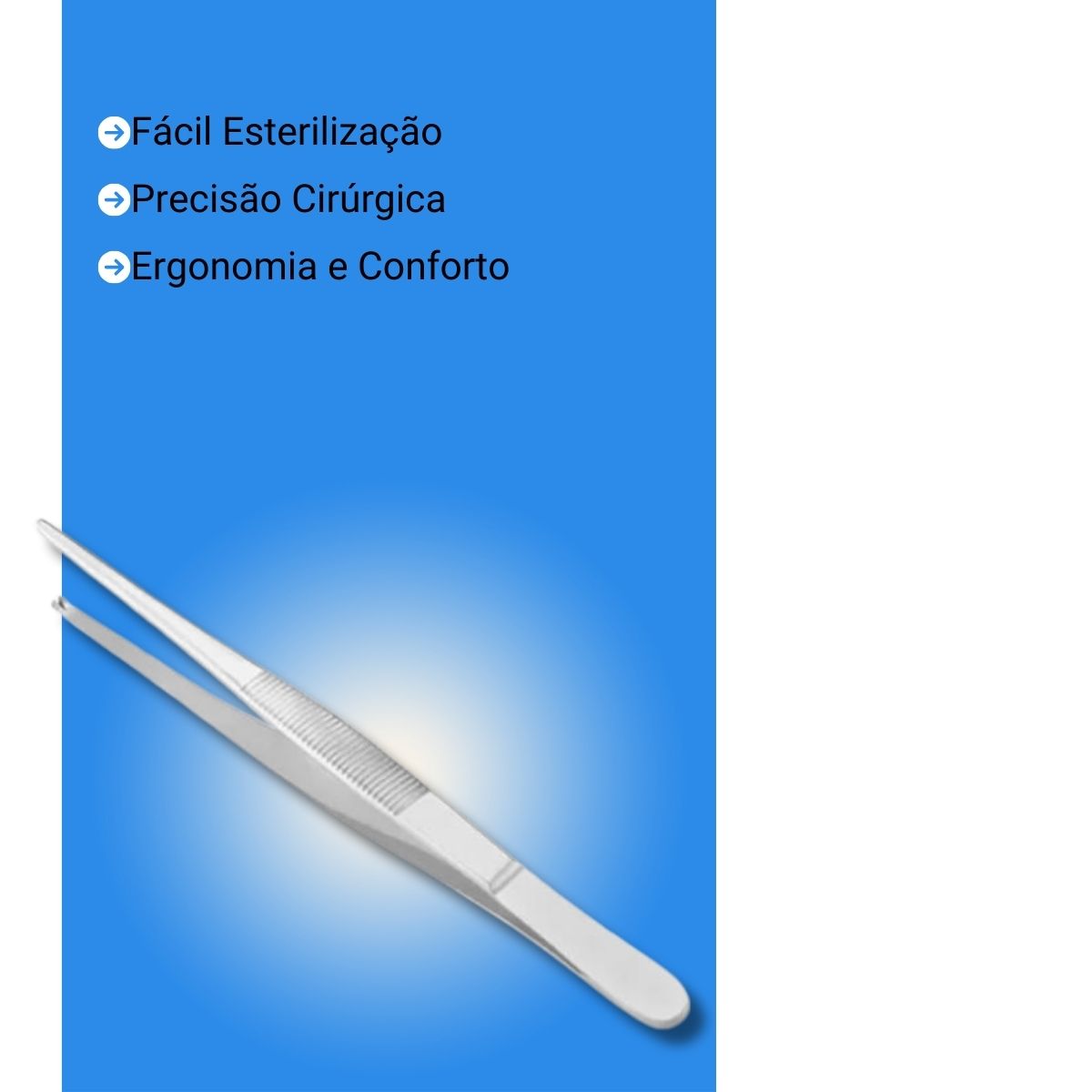 Pinça Anatômica Dente de Rato - ABC - RareMed Hospitalar