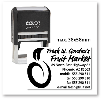 COLOP P55 MAIS VENDIDO Preto 40 X 60 mm - Revenda de Carimbos ...