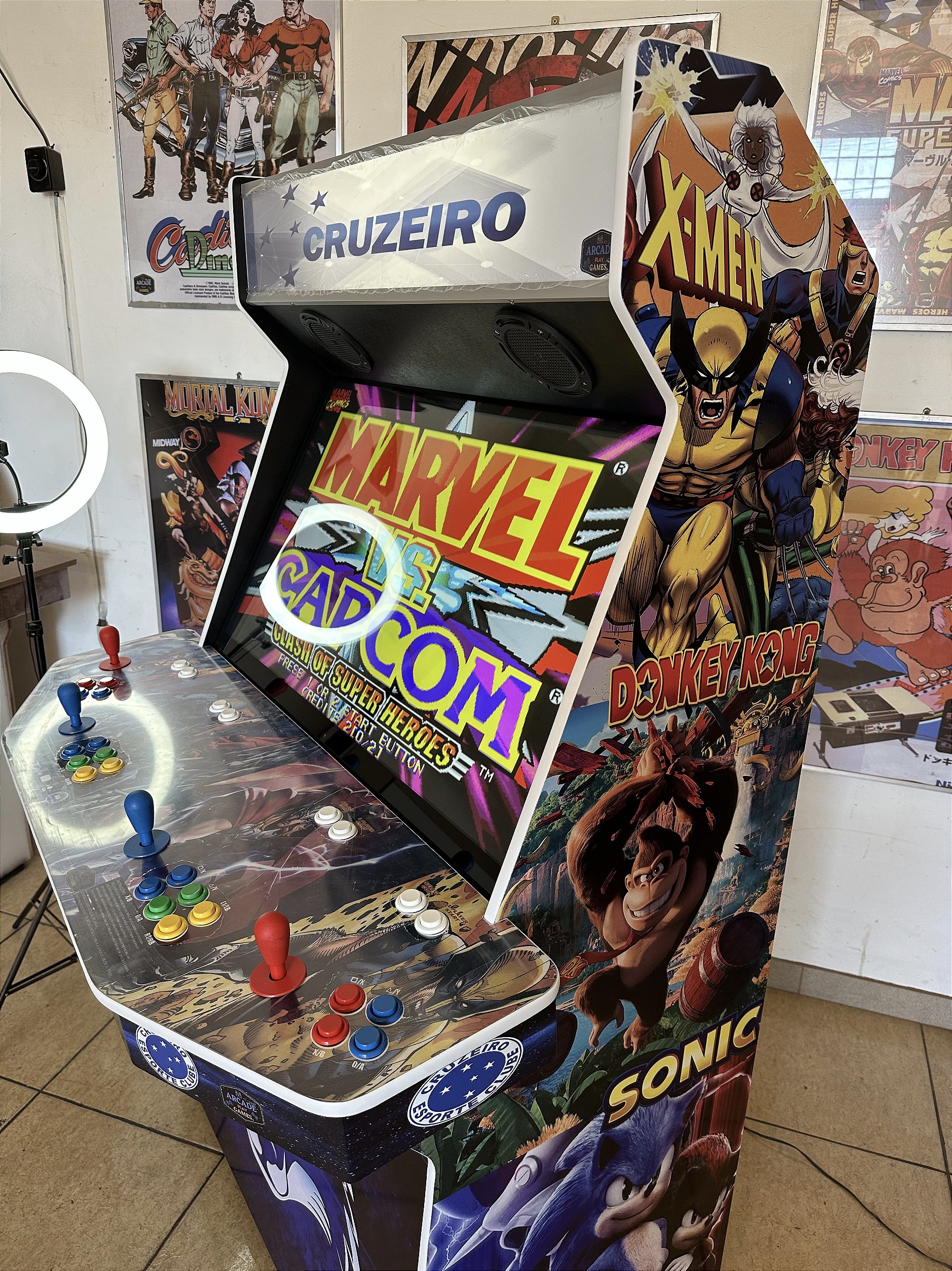 Arcade Fliperama Multijogos 42 Polegadas 4 Players Tema