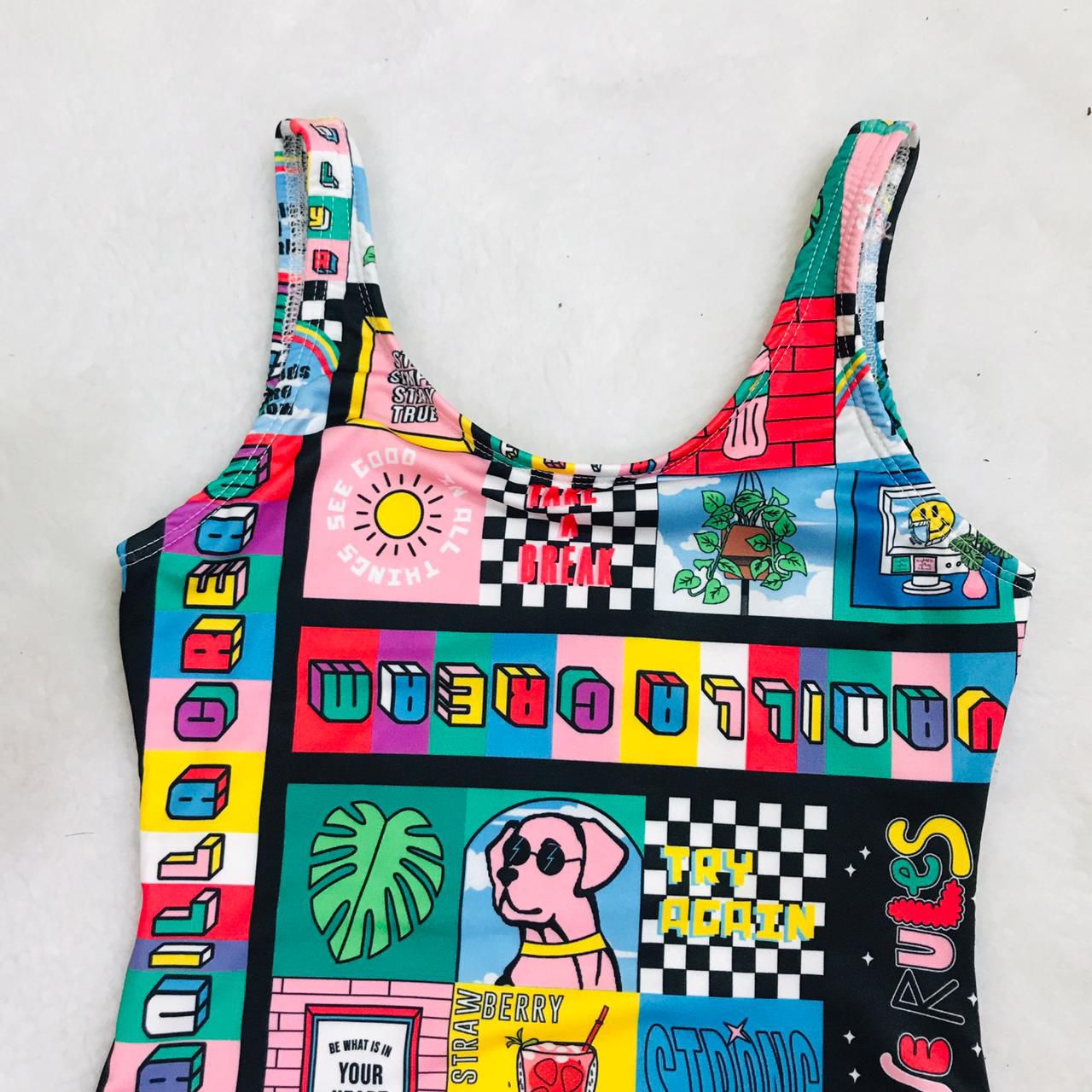 Maiô Infantil Juvenil Estampado UV da Vanilla Cream - Tipinhos Moda ...