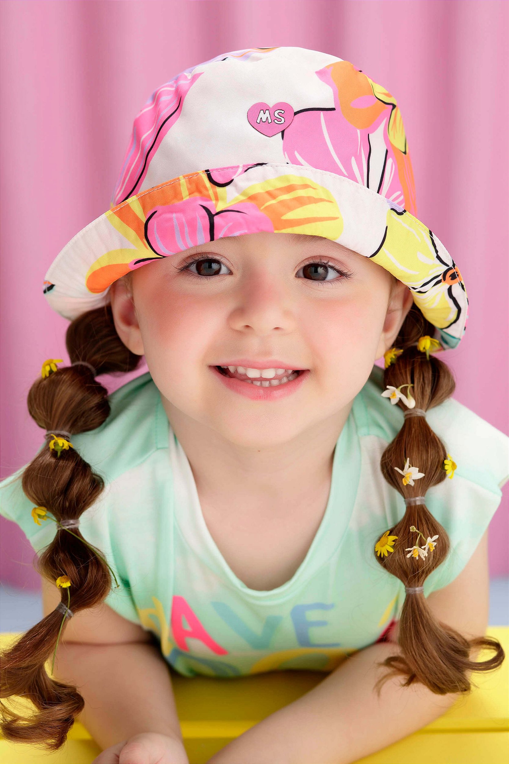 Chapéu Feminino Infantil de Praia Florido da Mon Sucré - Tipinhos Moda ...