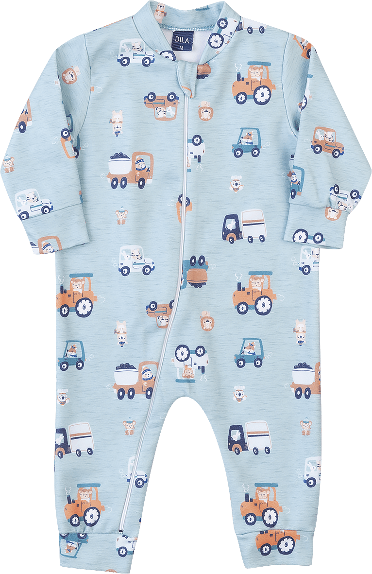Macacão de Bebê Masculino Longo Pijama Soft Caminhão - Tipinhos Moda Infantil e Juvenil