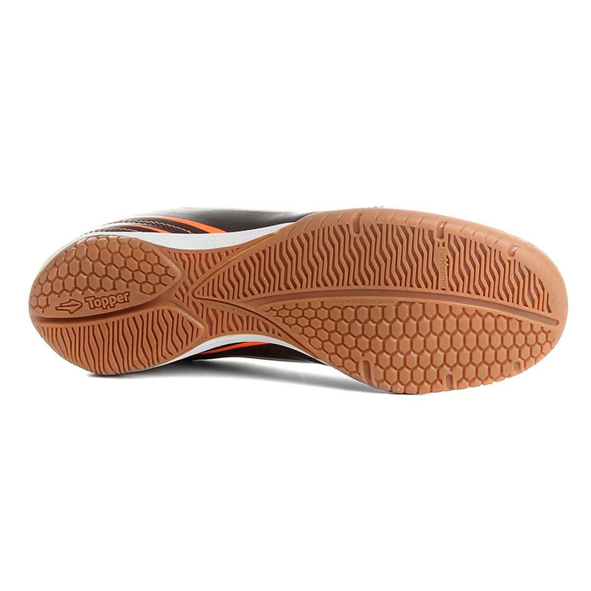 Tênis Salão Topper Titanium 6 Preto / Laranja - 10K Sports