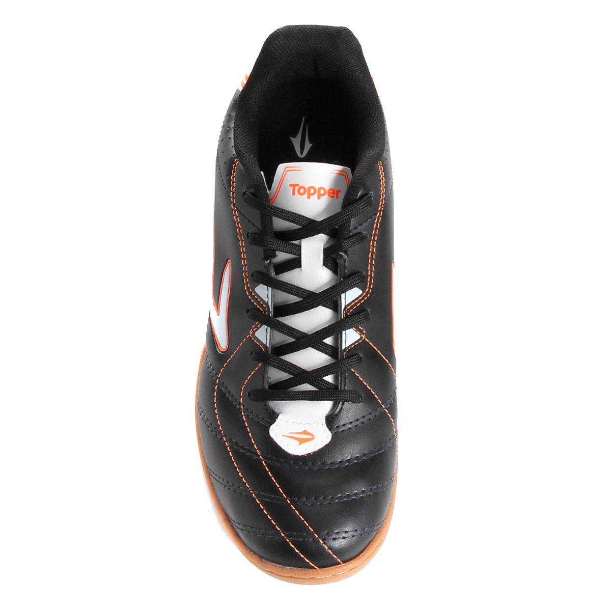 Tênis Salão Topper Titanium 6 Preto / Laranja - 10K Sports