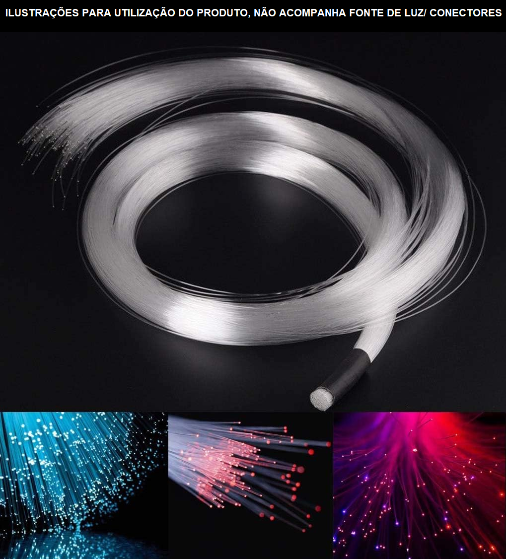 Fibra Óptica Plástica PMMA 0.75mm 2 metros 100 fios K2734 - DUALSHOP ...