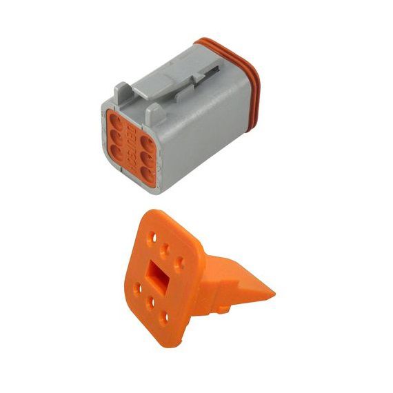 KIT CONECTOR DEUTSCH 6 VIAS FÊMEA DT06-6S COM TERMINAIS - DUALSHOP ...