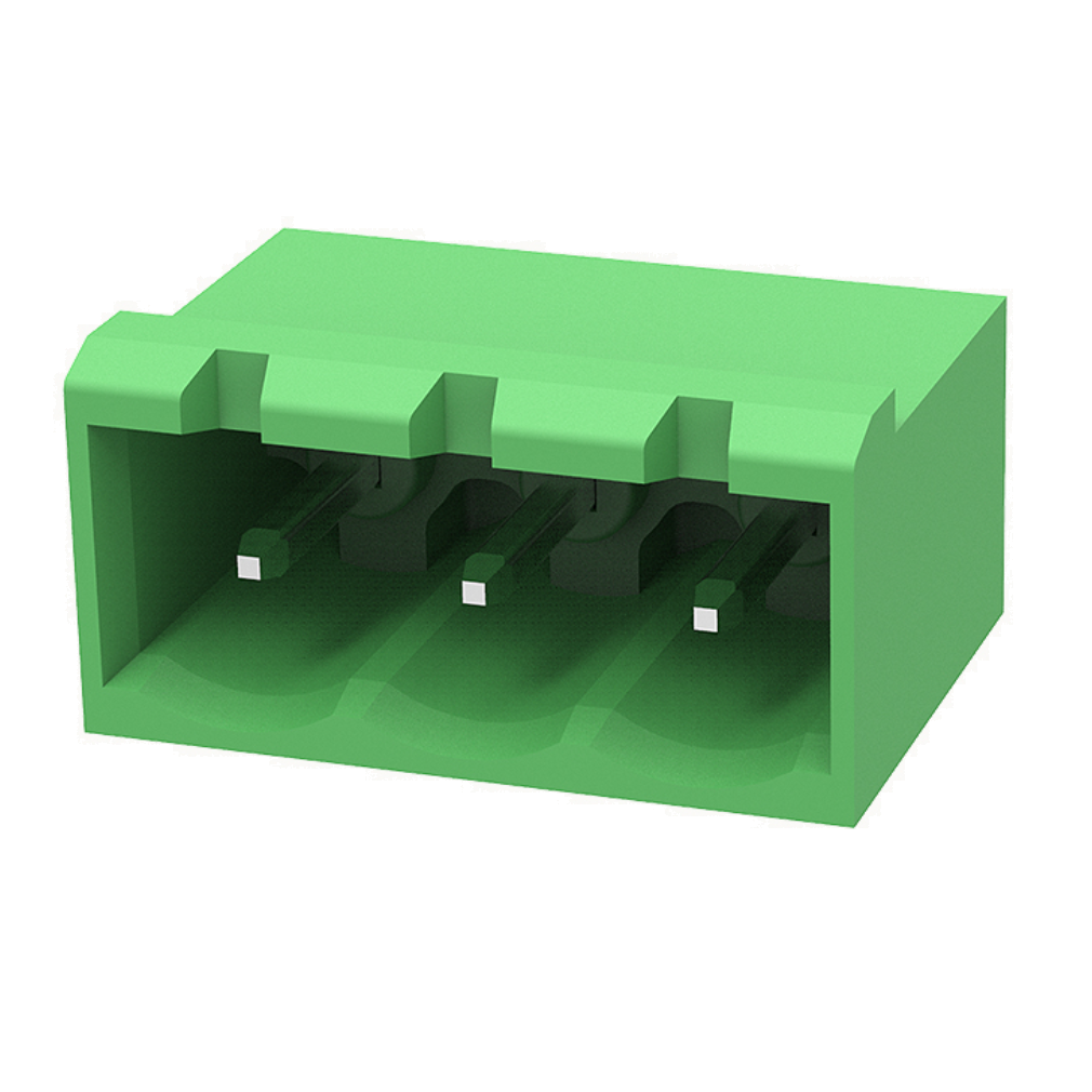 Conector plugável 20A 320V 5.08mm 3 pólos macho verde PTH para PCI 90 graus 2EDGRC-5.08-03P-14 ...