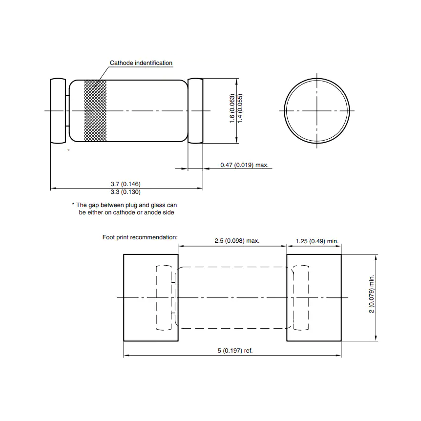 Diodo Zener 5V1 0.5W MINIMELF SMD K4109 - DUALSHOP® Automação Industrial
