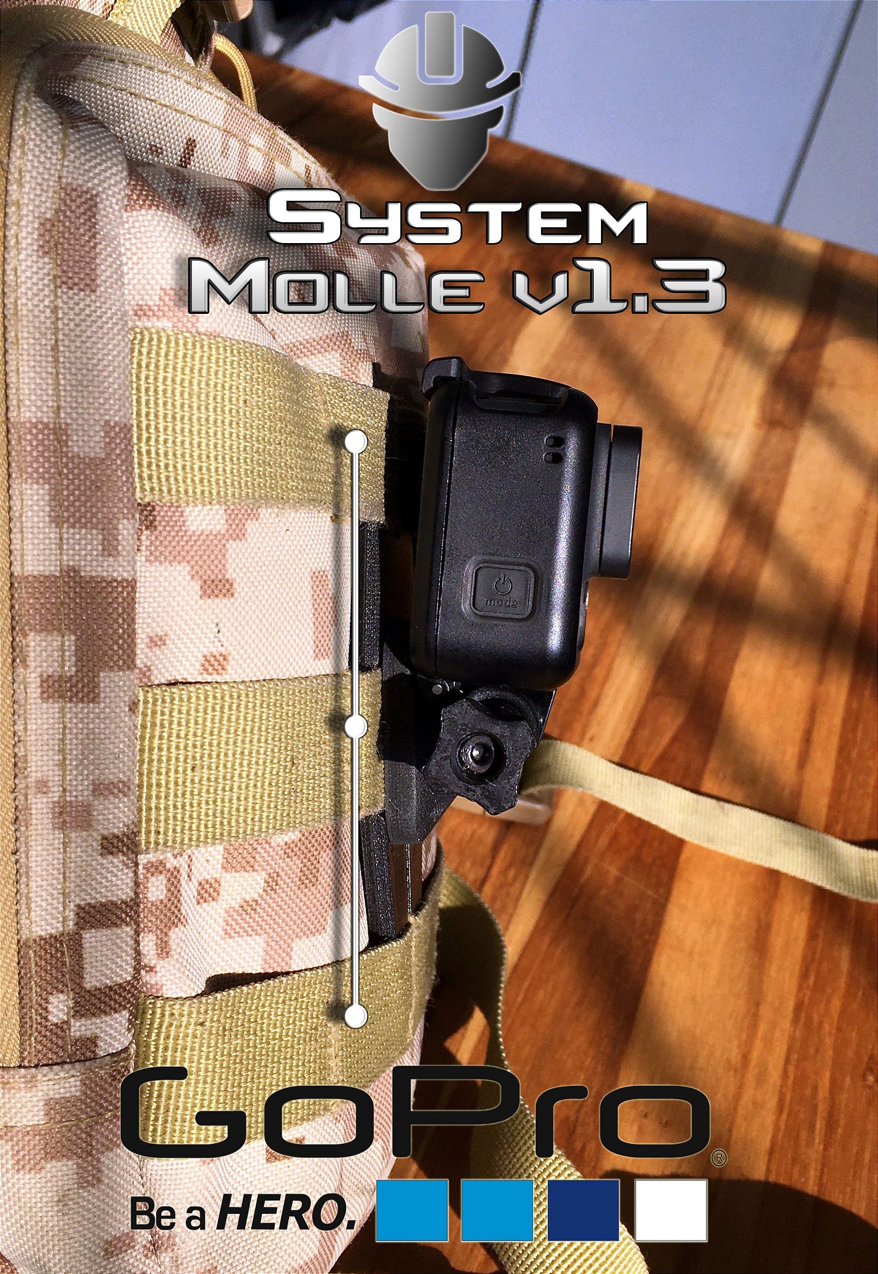 Suporte Gopro Colete molle tatico policial - Sr-Striker