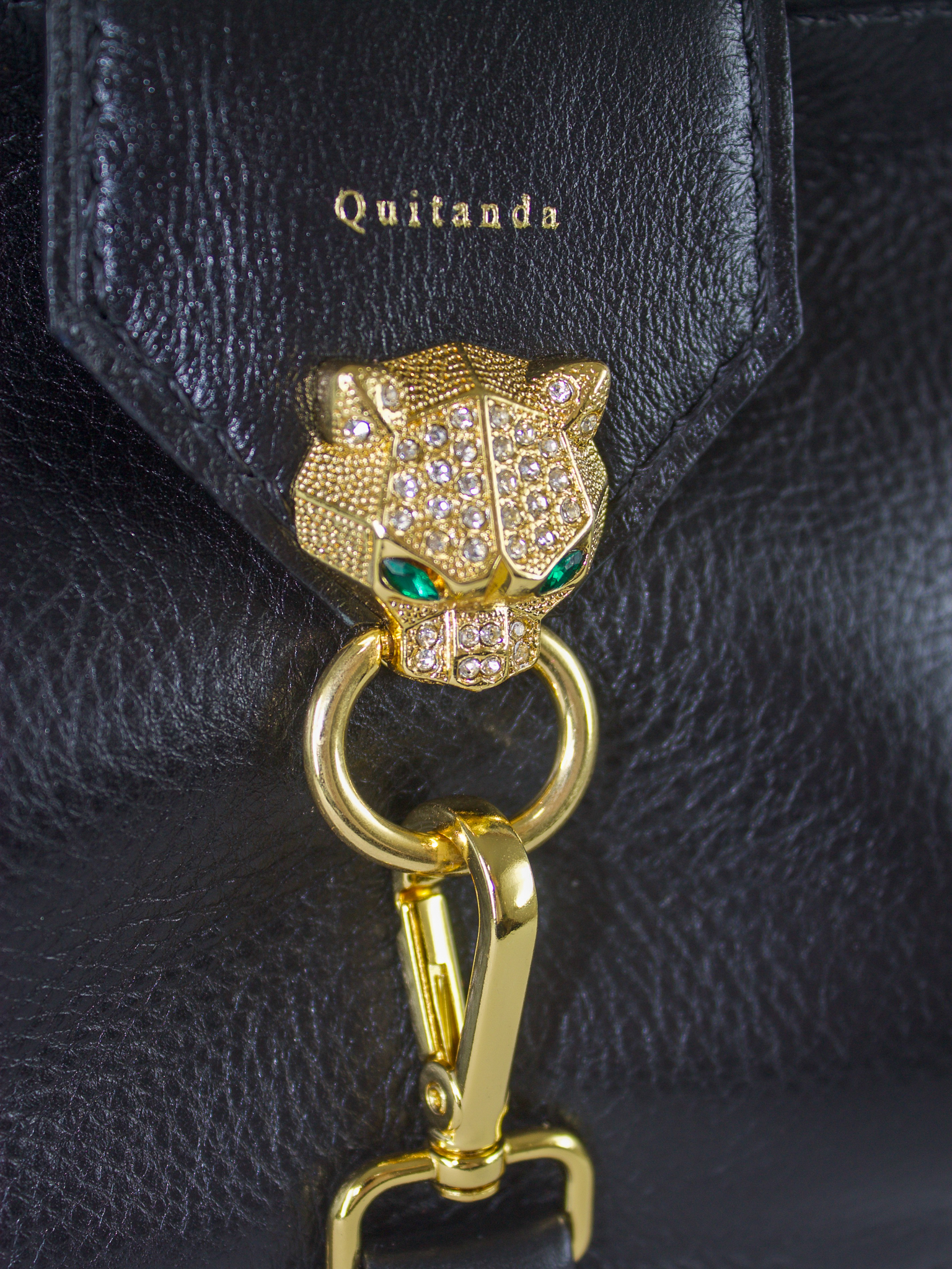 Bolsa Bárbara Tigre Preto - Quitanda Couro