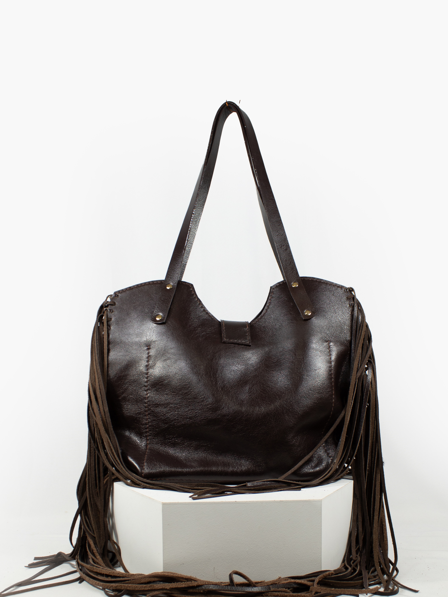 Bolsa de Couro Grande Café | Quitanda | 100% Couro - Quitanda Couro