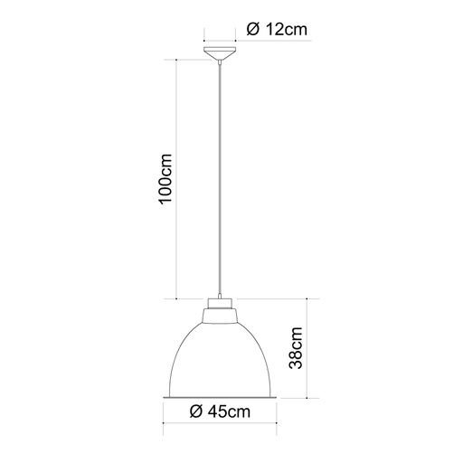 Pendente Indústria Vertical Sino Metal Bronze 38x4 / Parcelado ...