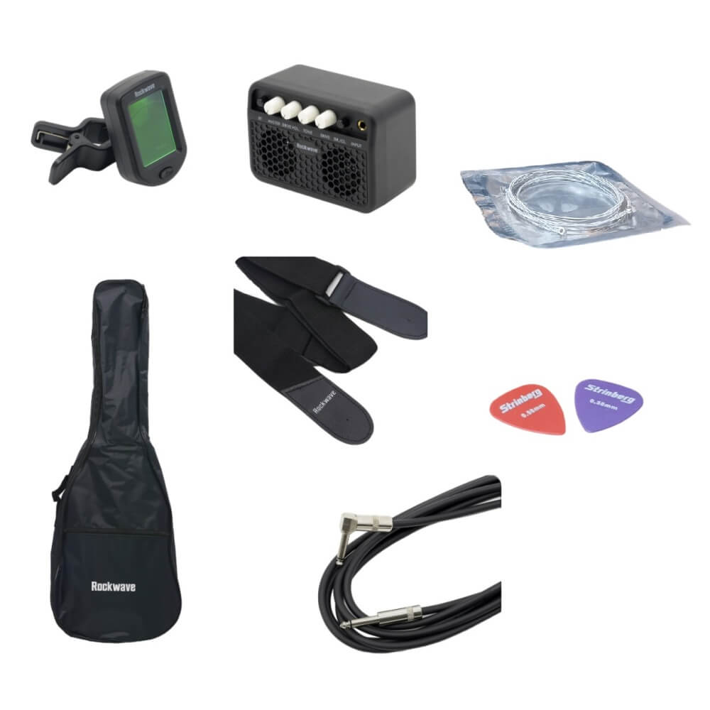 Kit Completo para Guitarrista Iniciante Rockwave RGK50 RD - Krunner ...