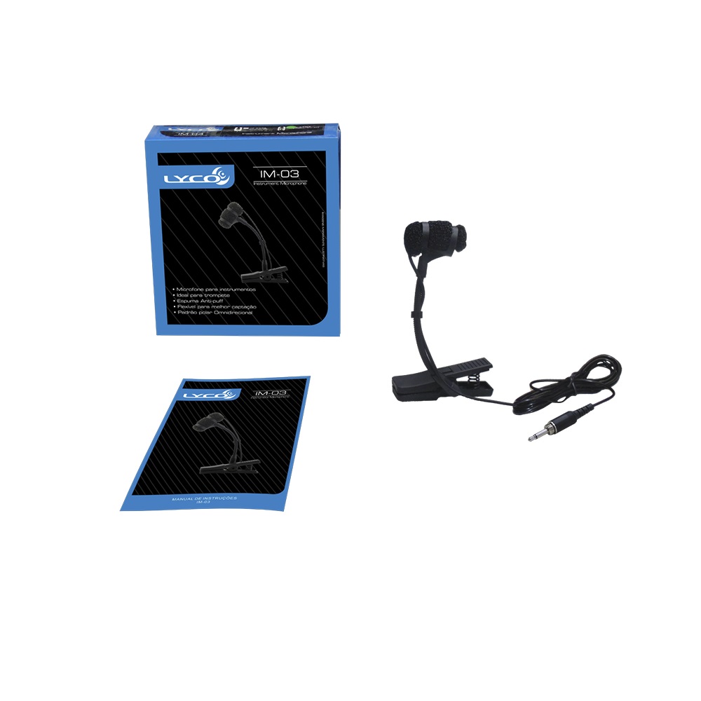 Microfone Avulso para Sopro e Percussão Lyco IM03P2 - Krunner - Loja de ...