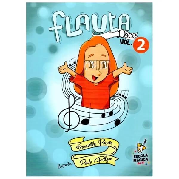 Kit Flauta Doce Germânica Azul + 2 Métodos Escola Mágica da Jú Turbinho ...
