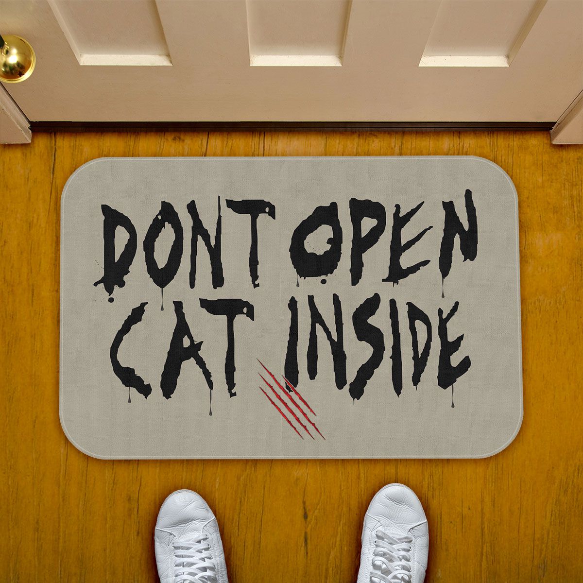 Tapete Decorativo Dont Open Cat Inside twd - Yaay | Presentes Criativos ...