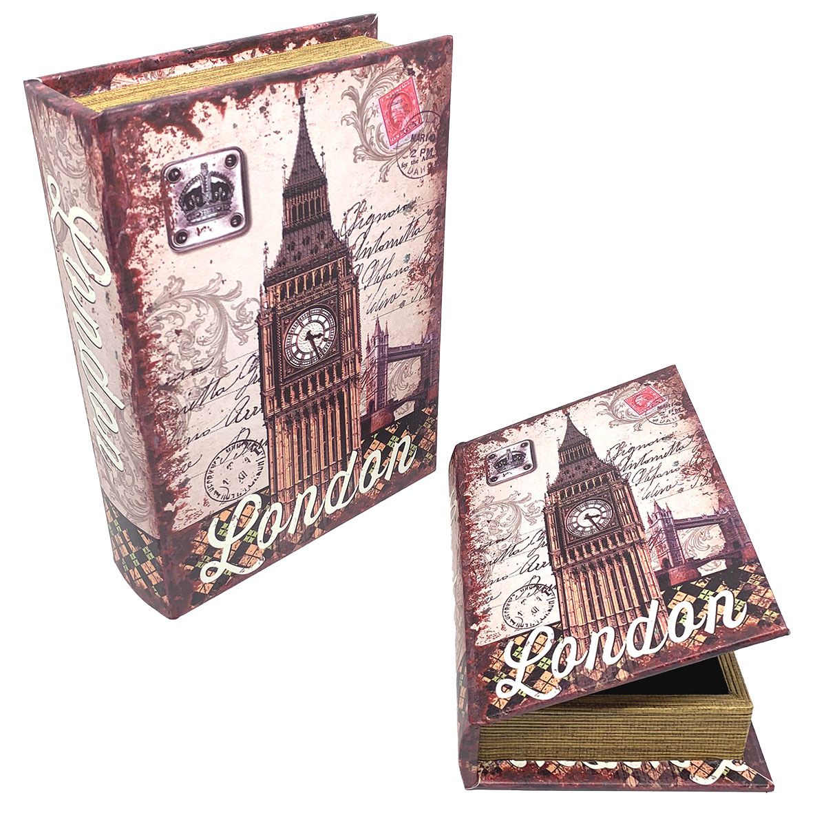 Kit Caixa Livro Decorativa London Londres Big Ben - 2 peças - Yaay ...