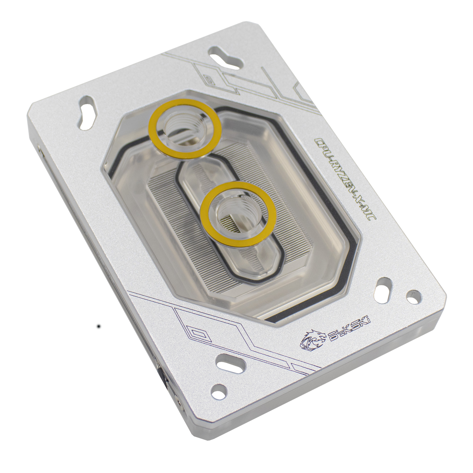 CPU Block Bykski AMD RYZEN-X-MC Prata RGB 5v para water cooler custom ...