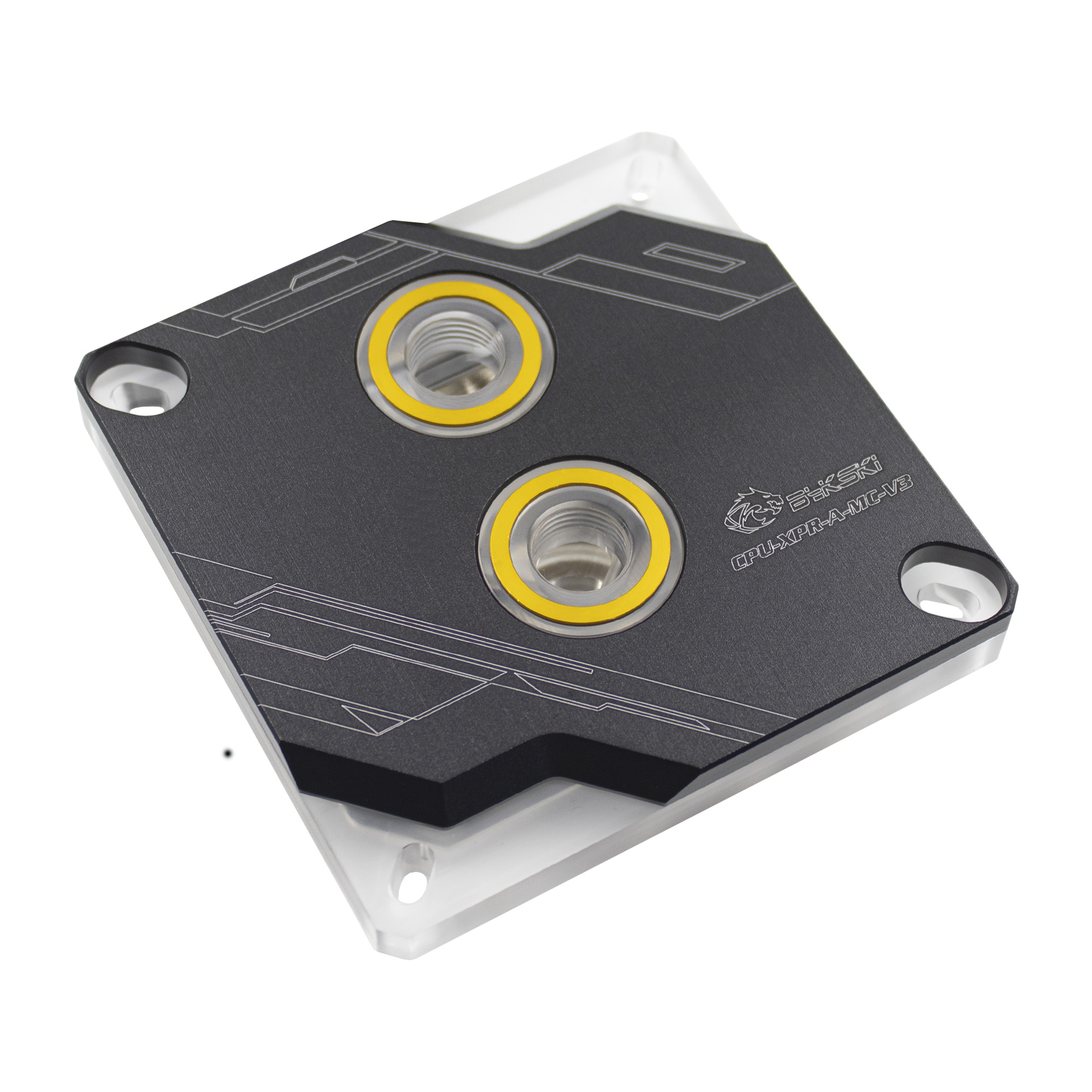 CPU Block Bykski Intel XPR-A-MC-V3 Preto RGB 5v para water cooler - Power UP Water Cooler - De ...